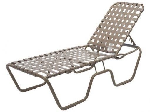 Windward Neptune Strap Chaise Lounge, Cross Weave, 18" Seat Height ...